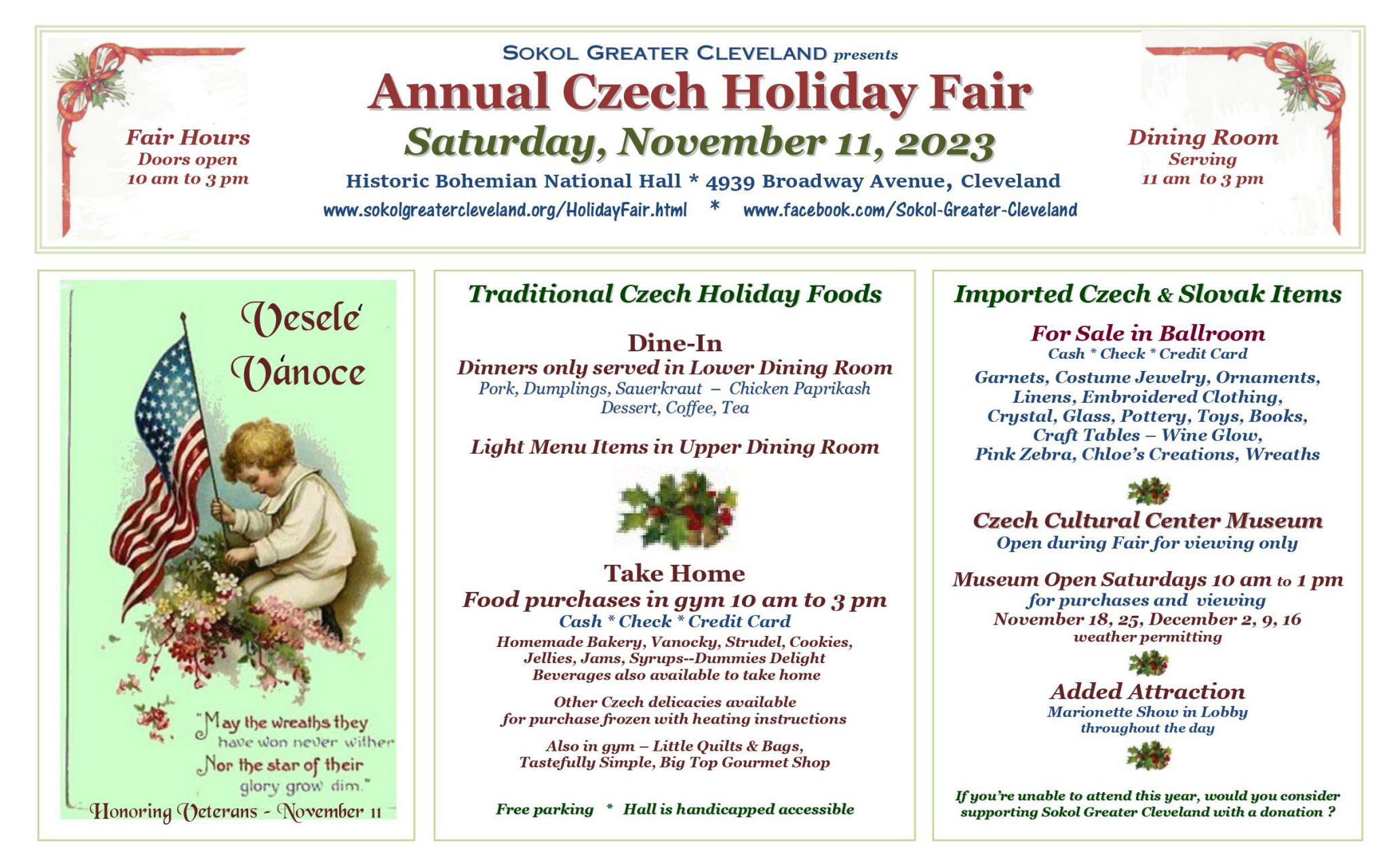 Annual Czech Holiday Fair – Czech Catholic Union